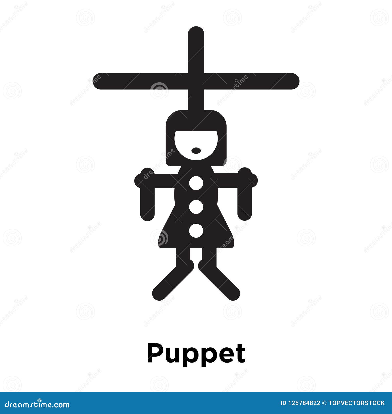 Puppet Icon Vector Isolated on White Background, Logo Concept of Stock ...