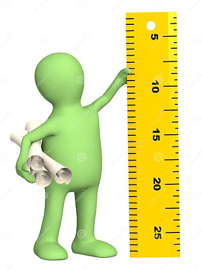 Puppet with Information Ruler Stock Illustration - Illustration of ...