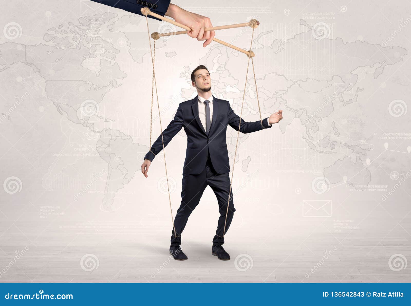Puppet Man with Big City Concept Stock Image - Image of manager, chosen ...