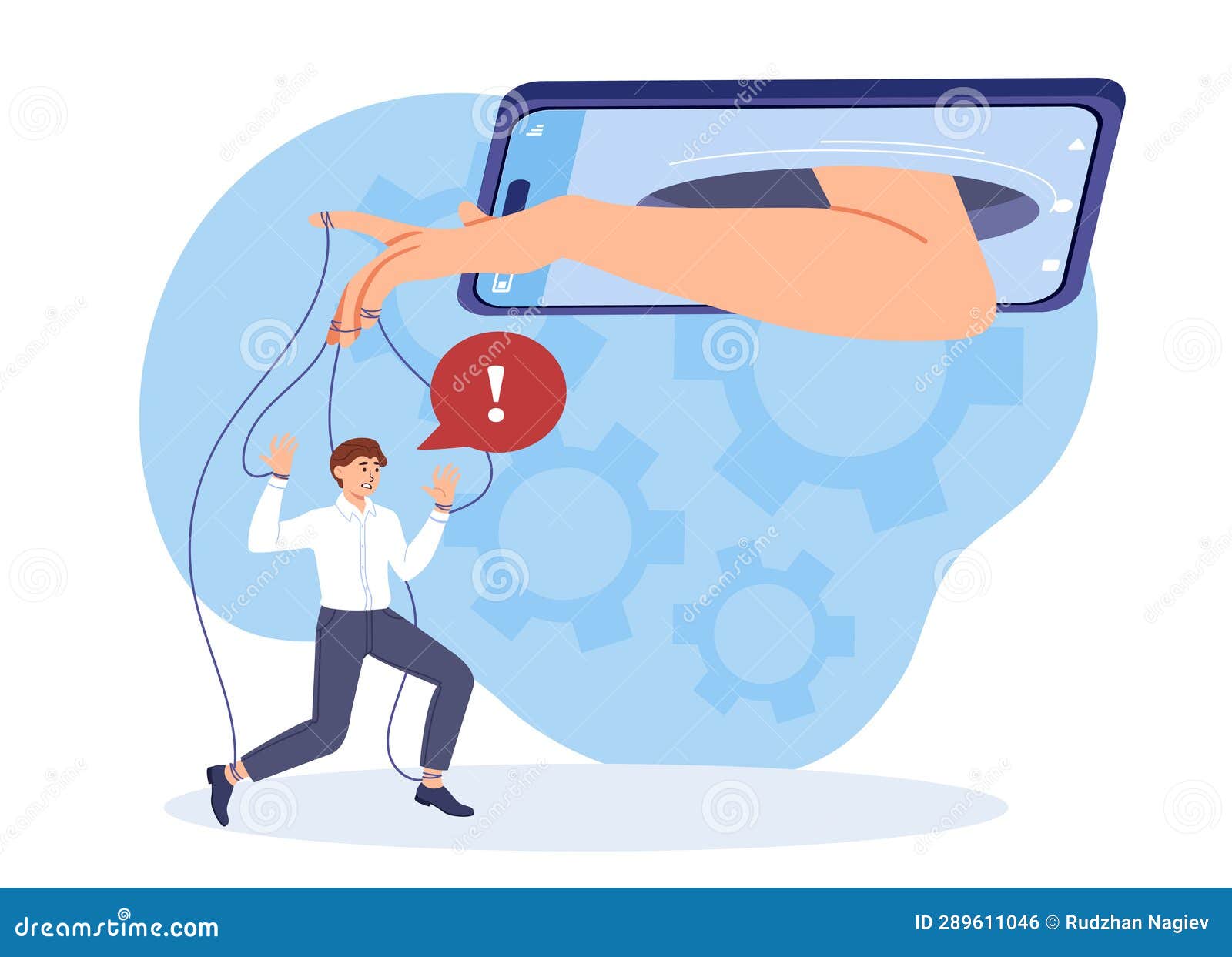 Puppet man vector concept stock illustration. Illustration of control ...