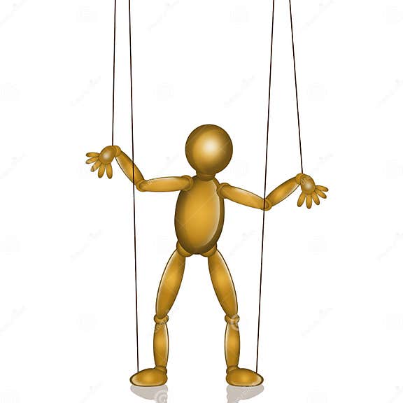 Puppet of manipulation stock illustration. Illustration of pathology ...