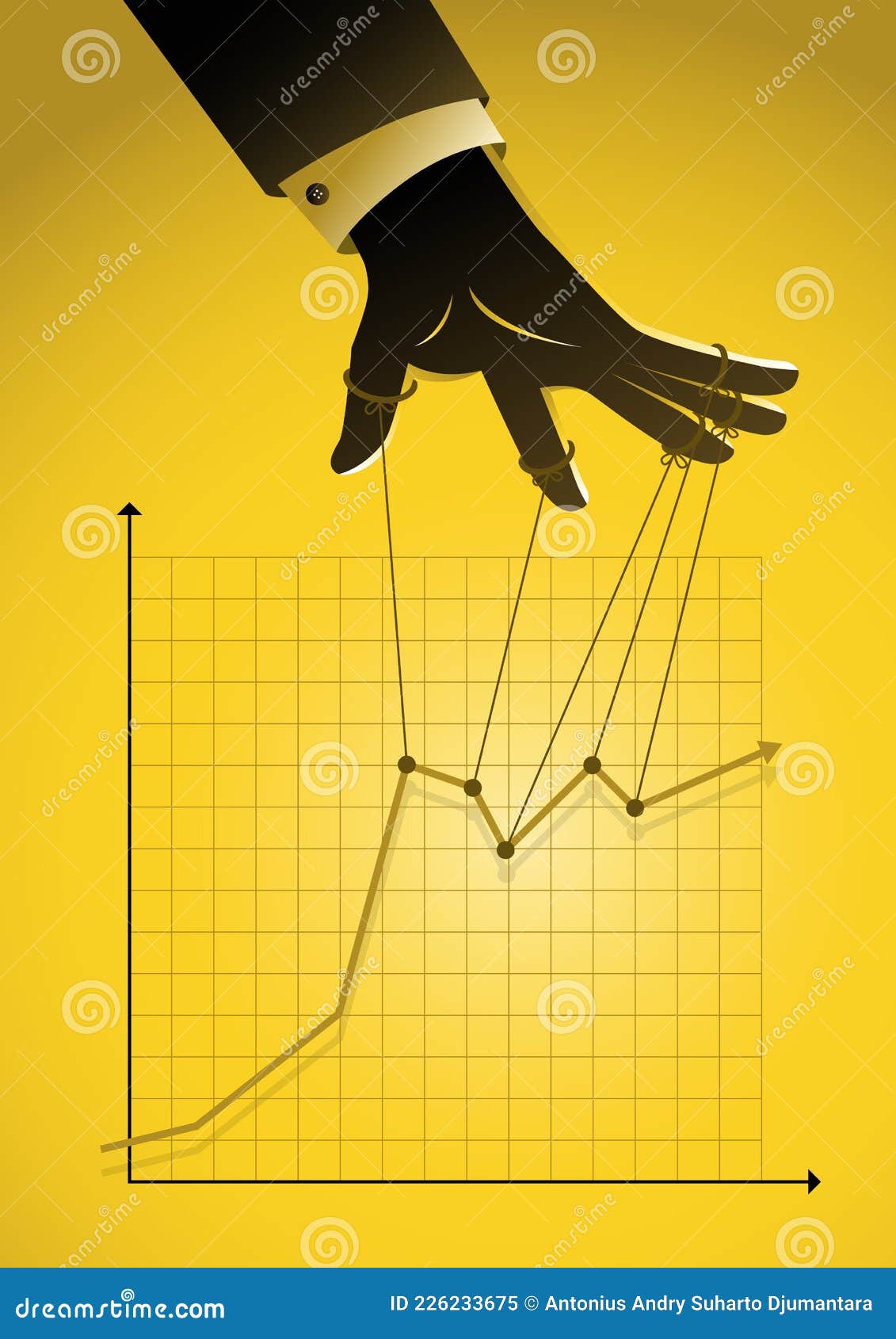 Puppet Master Controlling Graphic Chart Stock Vector - Illustration of ...