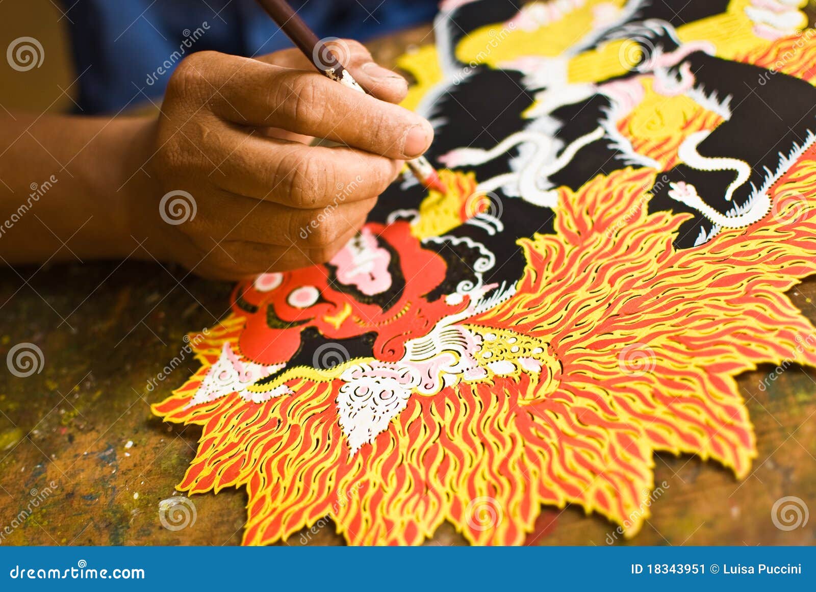 Puppet painting stock image. Image of paint, yellow, culture - 18343951