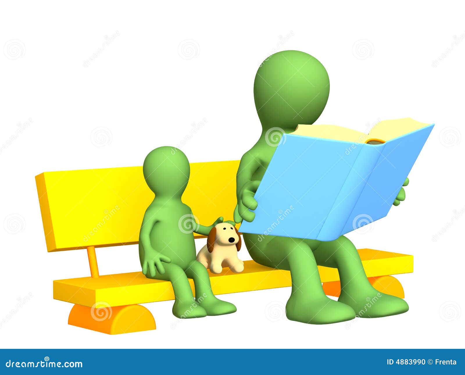 Puppet - Parent, Reading To the Child the Book Stock Illustration ...