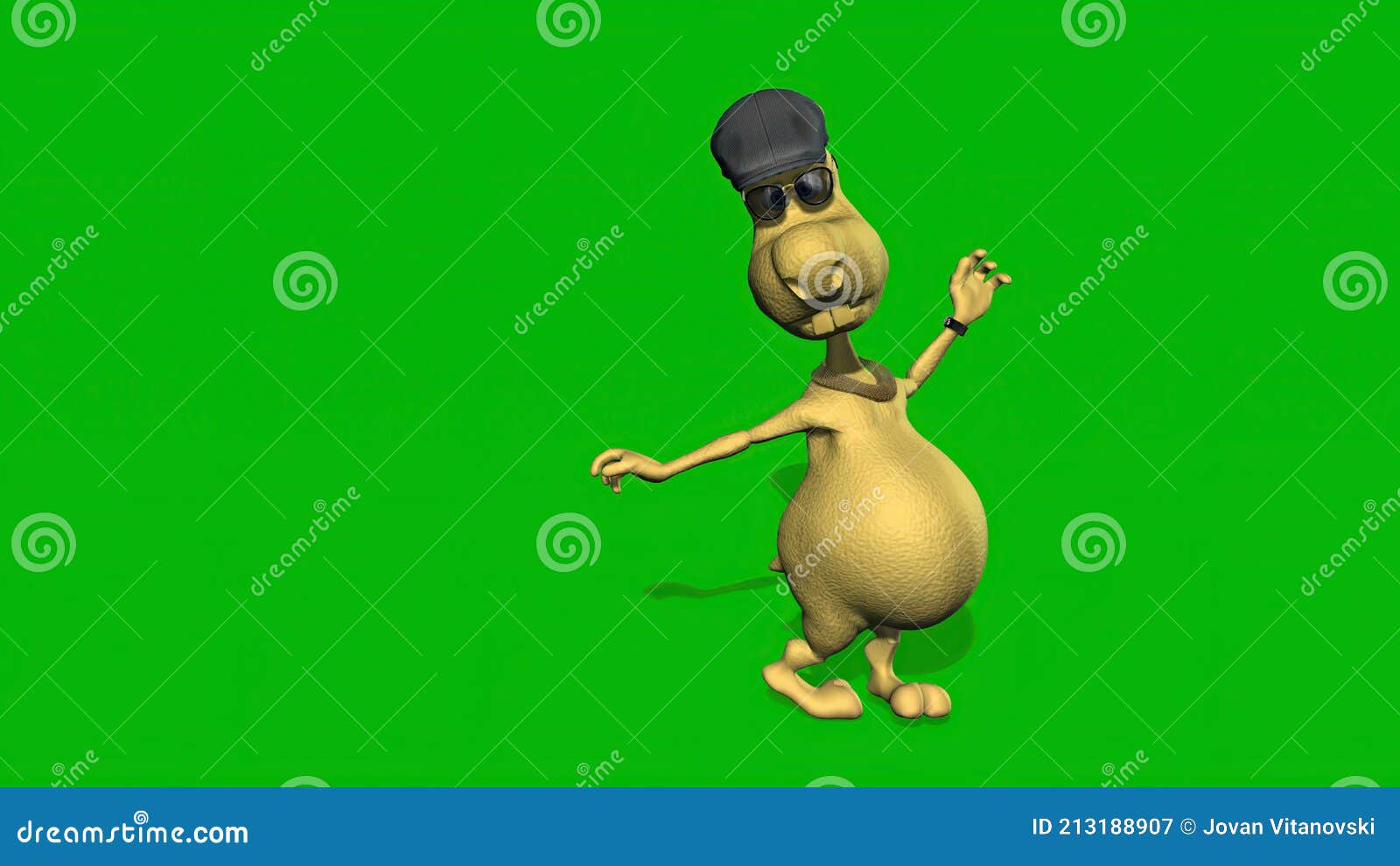 Puppet Pose in Front of the Mirror Isolated on Green Screen Stock ...