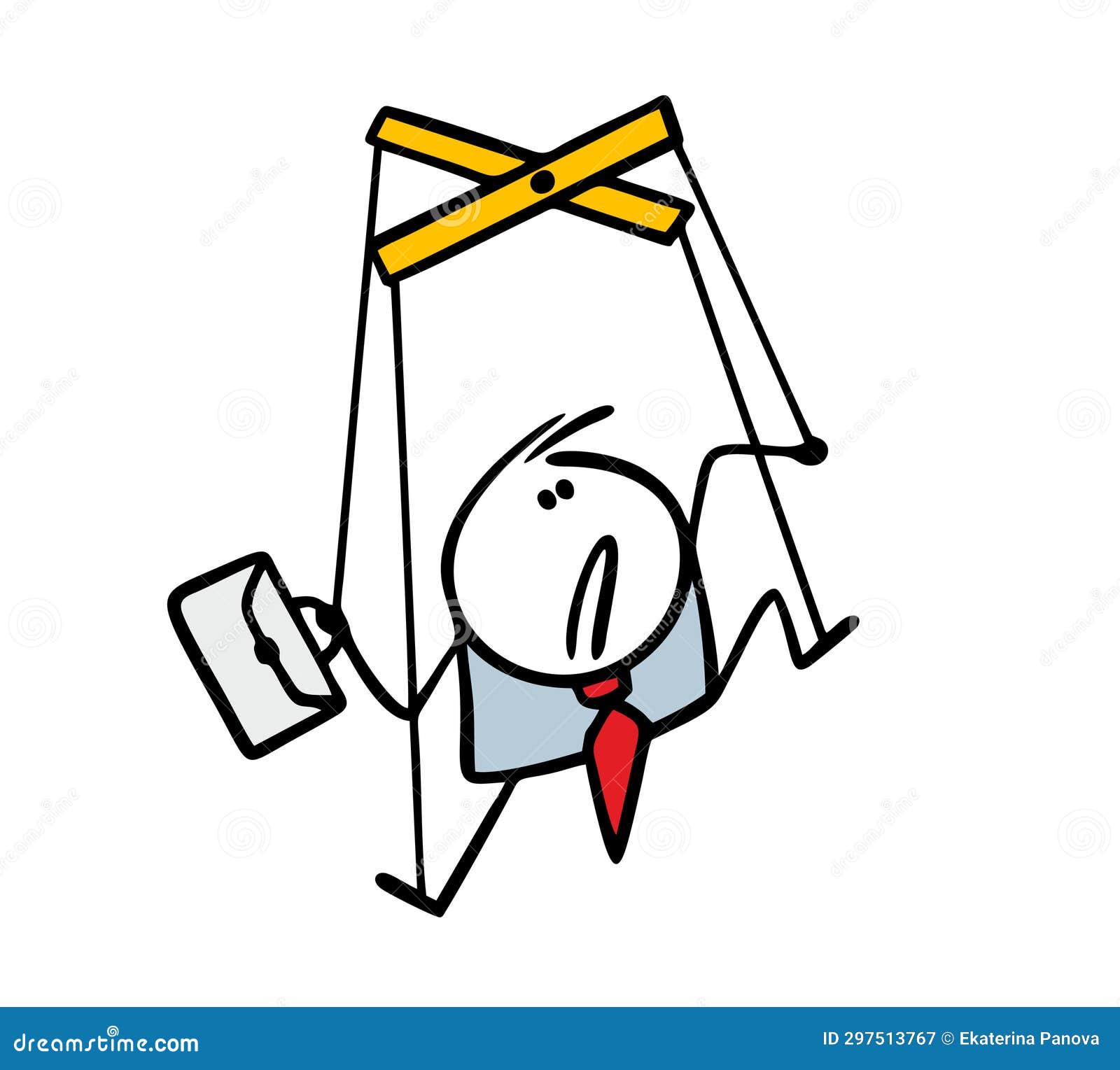 Puppet Puppet in Financial Theater Hanging on Strings. Vector ...