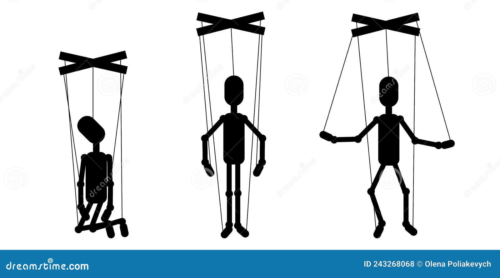 Manipulator Concept Vector Illustration. Puppet Master Hand Manipulate ...