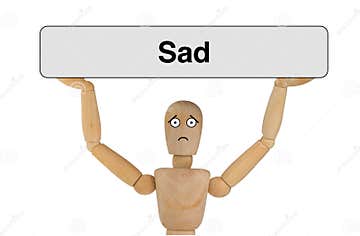 Puppet with sad face stock photo. Image of isolated, intention - 61826428
