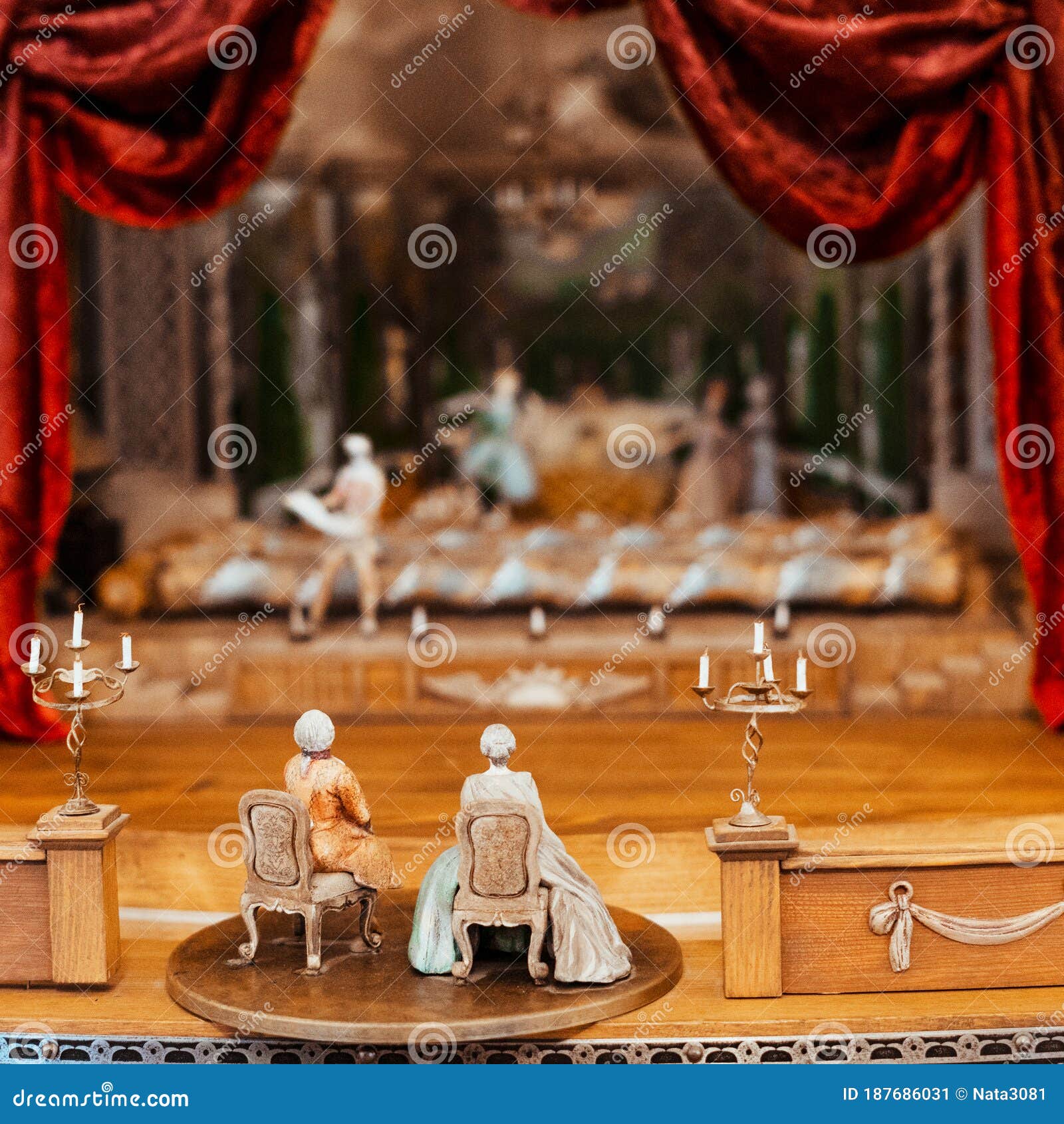 Puppet Show. Puppet Theater Scene. Creativity and Art. Stock Image ...