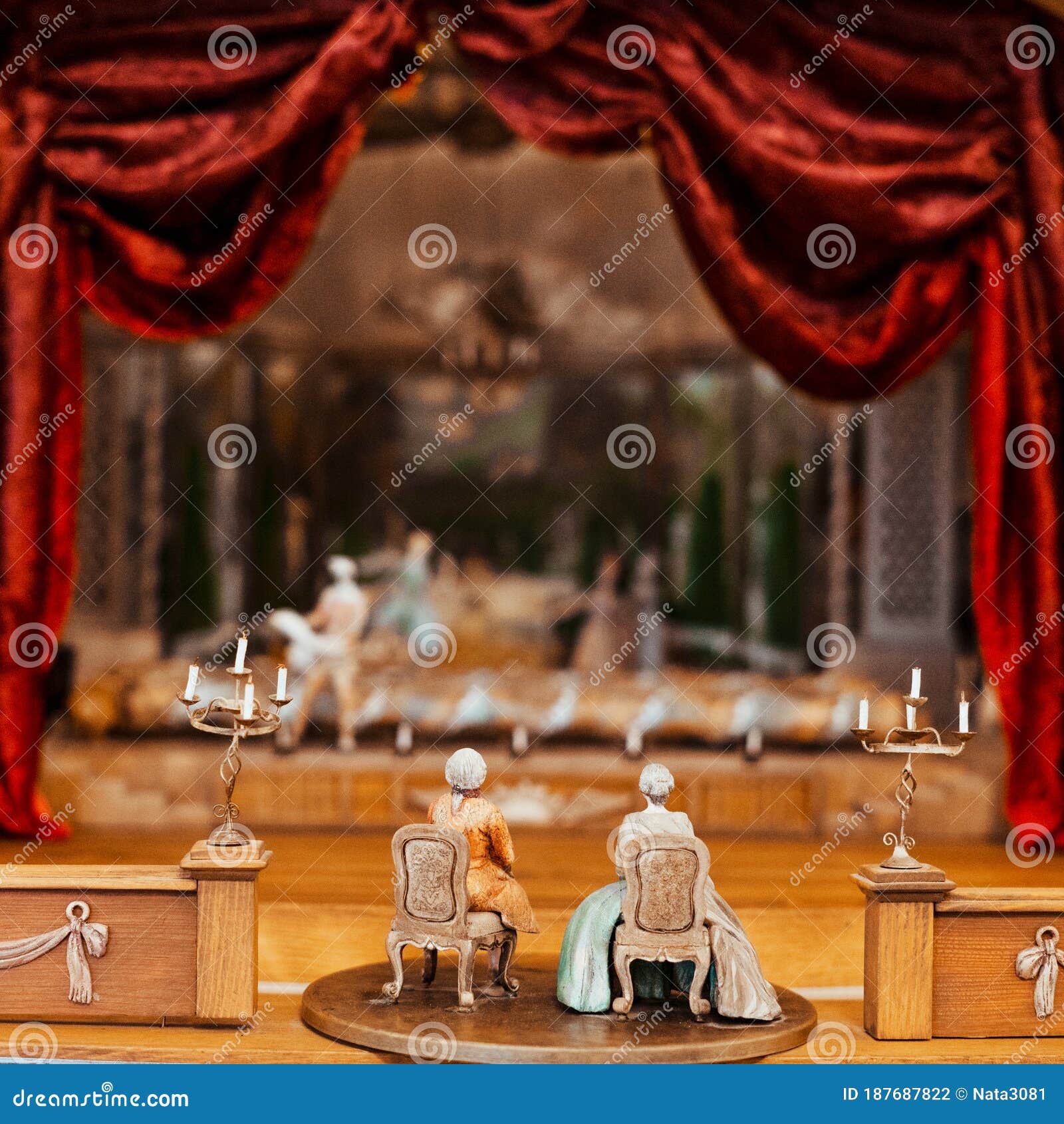 Puppet Show. Puppet Theater Scene. Creativity and Art. Stock Photo ...