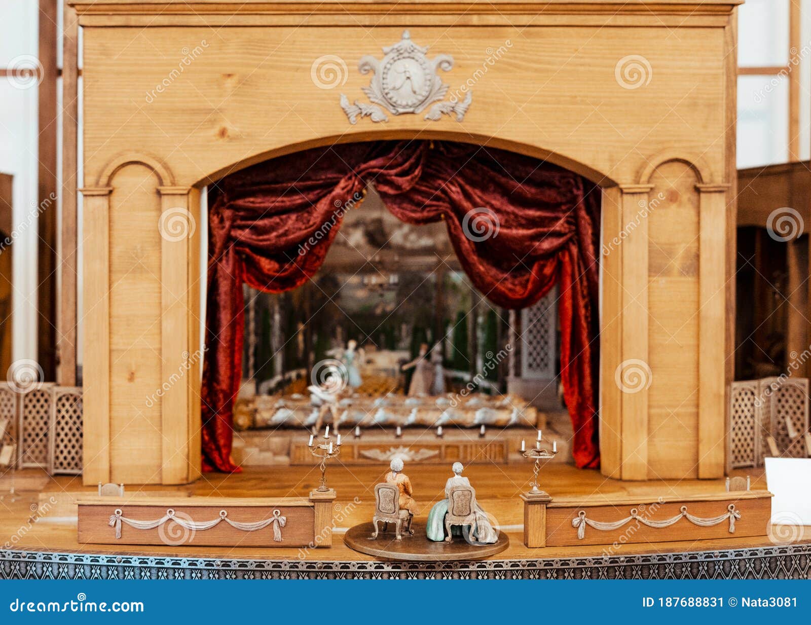 Puppet Show. Puppet Theater Scene. Creativity and Art. Stock Image ...