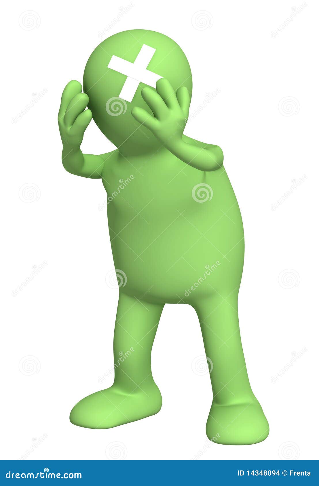 Puppet with a sick head stock illustration. Illustration of despair ...