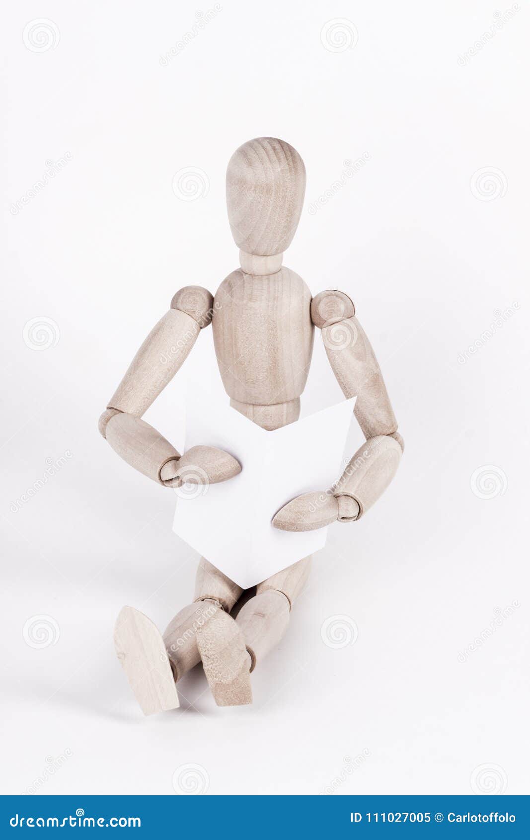 Puppet is Sitting and Reading Stock Image - Image of sitting, metaphor ...