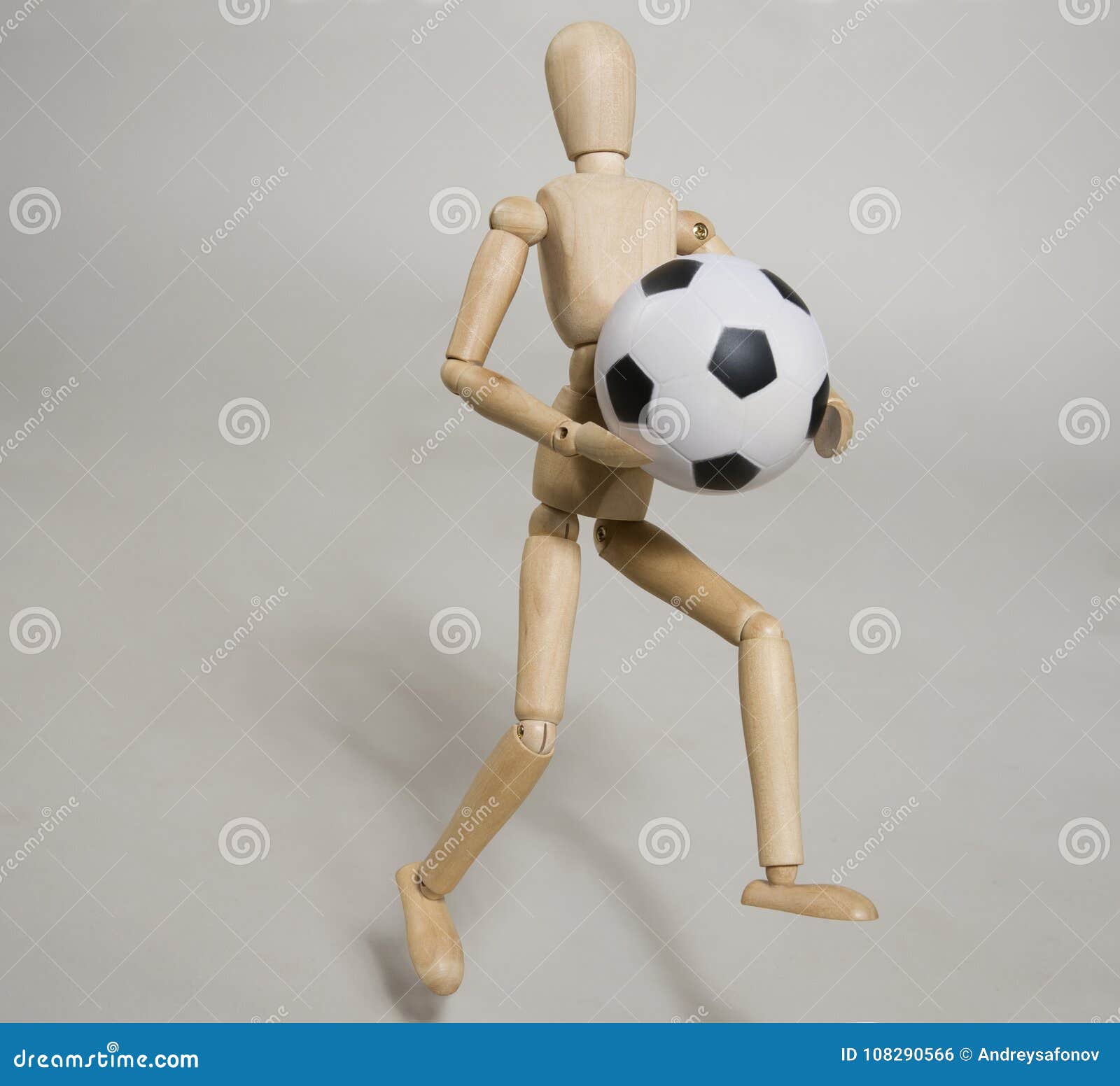 A Puppet with a Soccer Ball Stock Photo - Image of move, sportsman ...