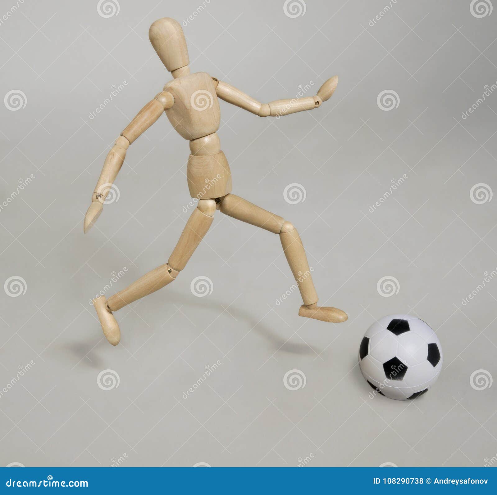 A Puppet with a Soccer Ball Stock Photo - Image of equipment, player ...
