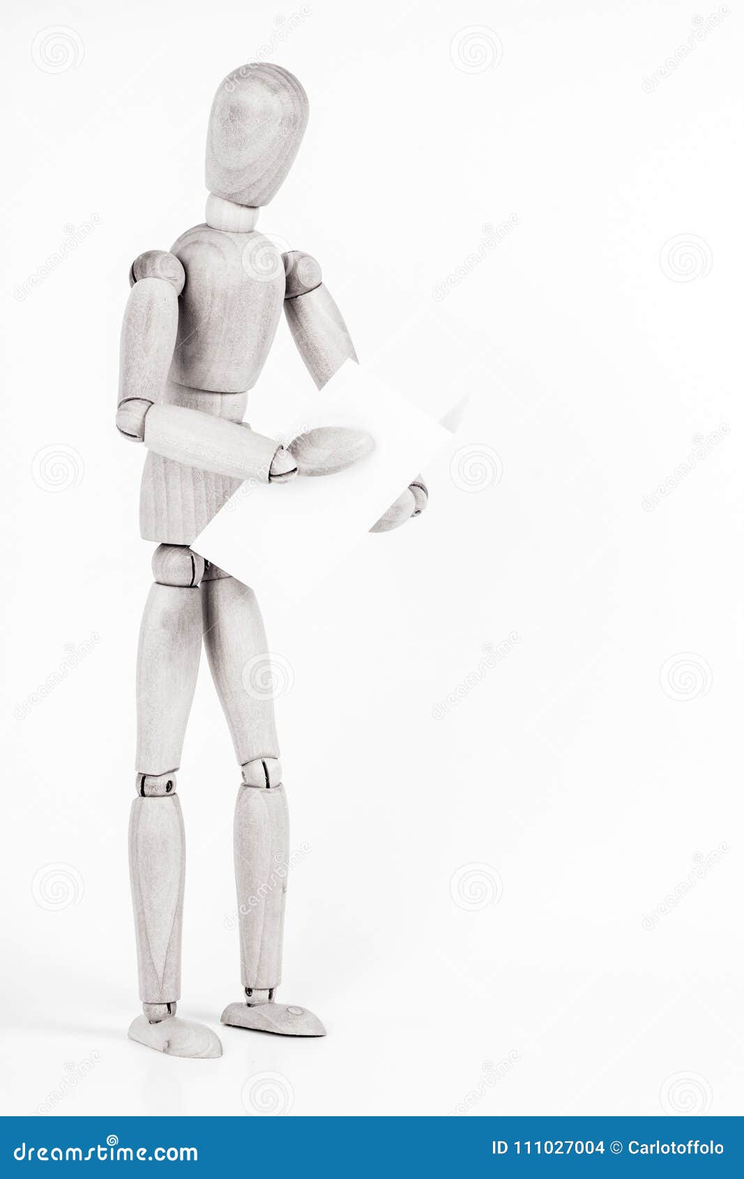 Puppet is Standing and Reading Stock Photo - Image of concept, manager ...