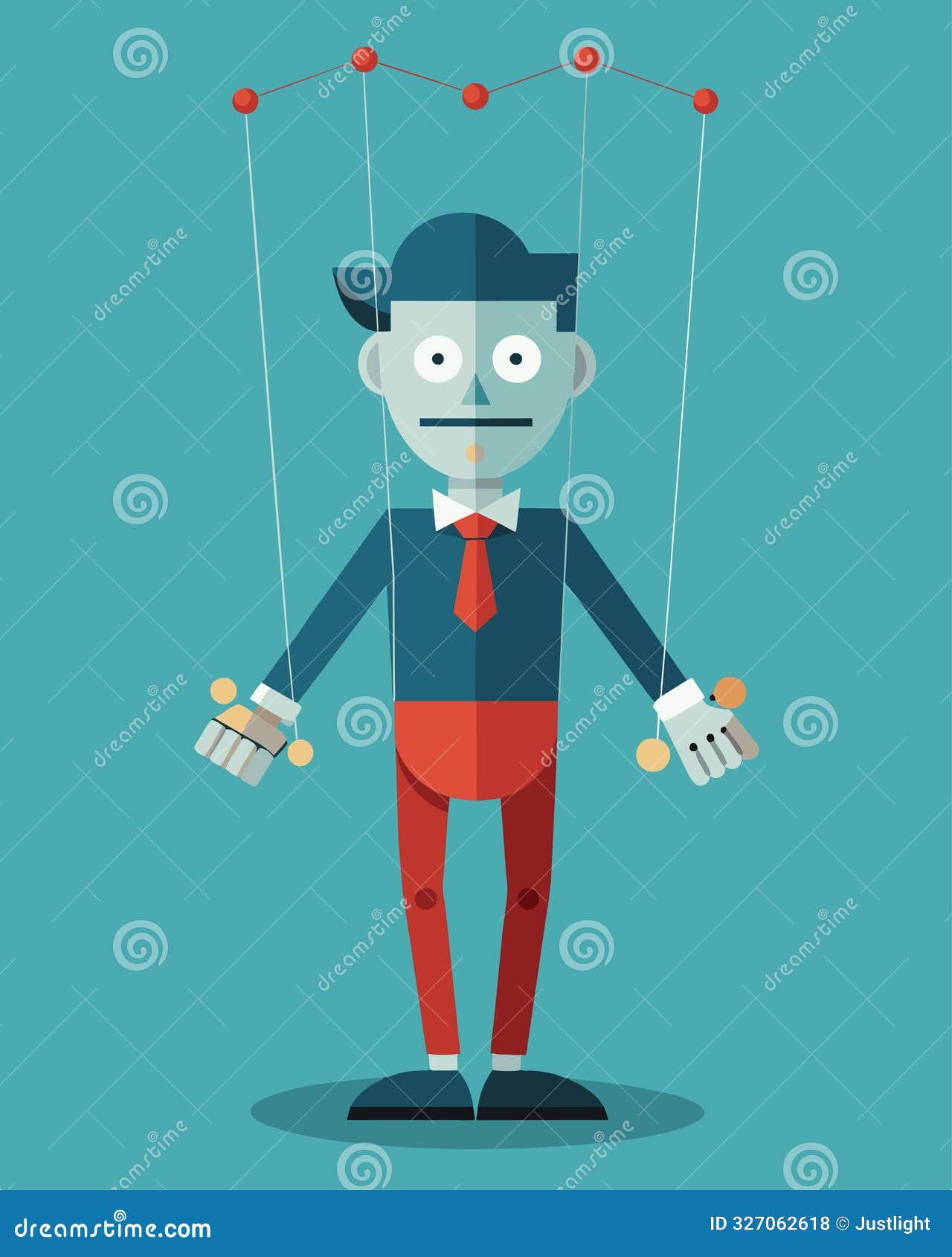A Puppet with Strings Attached To Its Head Representing the ...