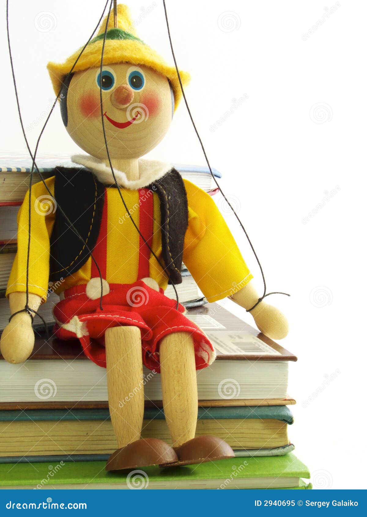 The puppet and textbook stock image. Image of yellow, conceptual - 2940695
