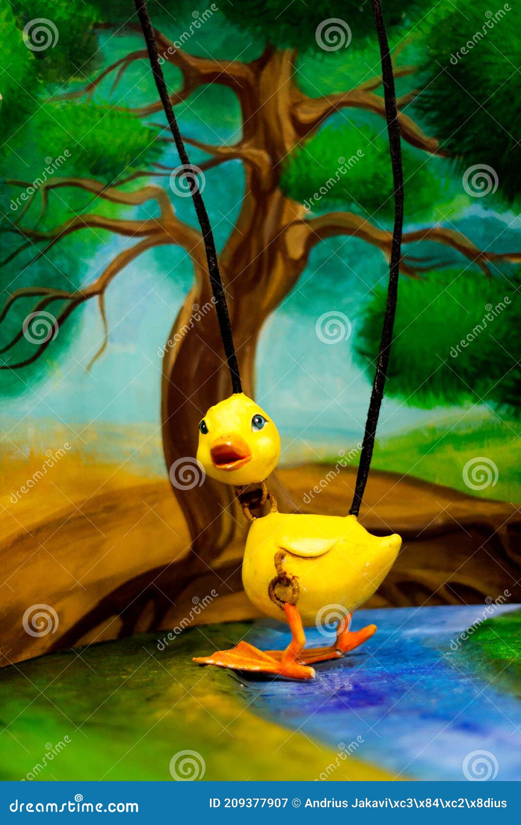 Puppet Theater Animal Characters, Decorations. Stock Image - Image of ...