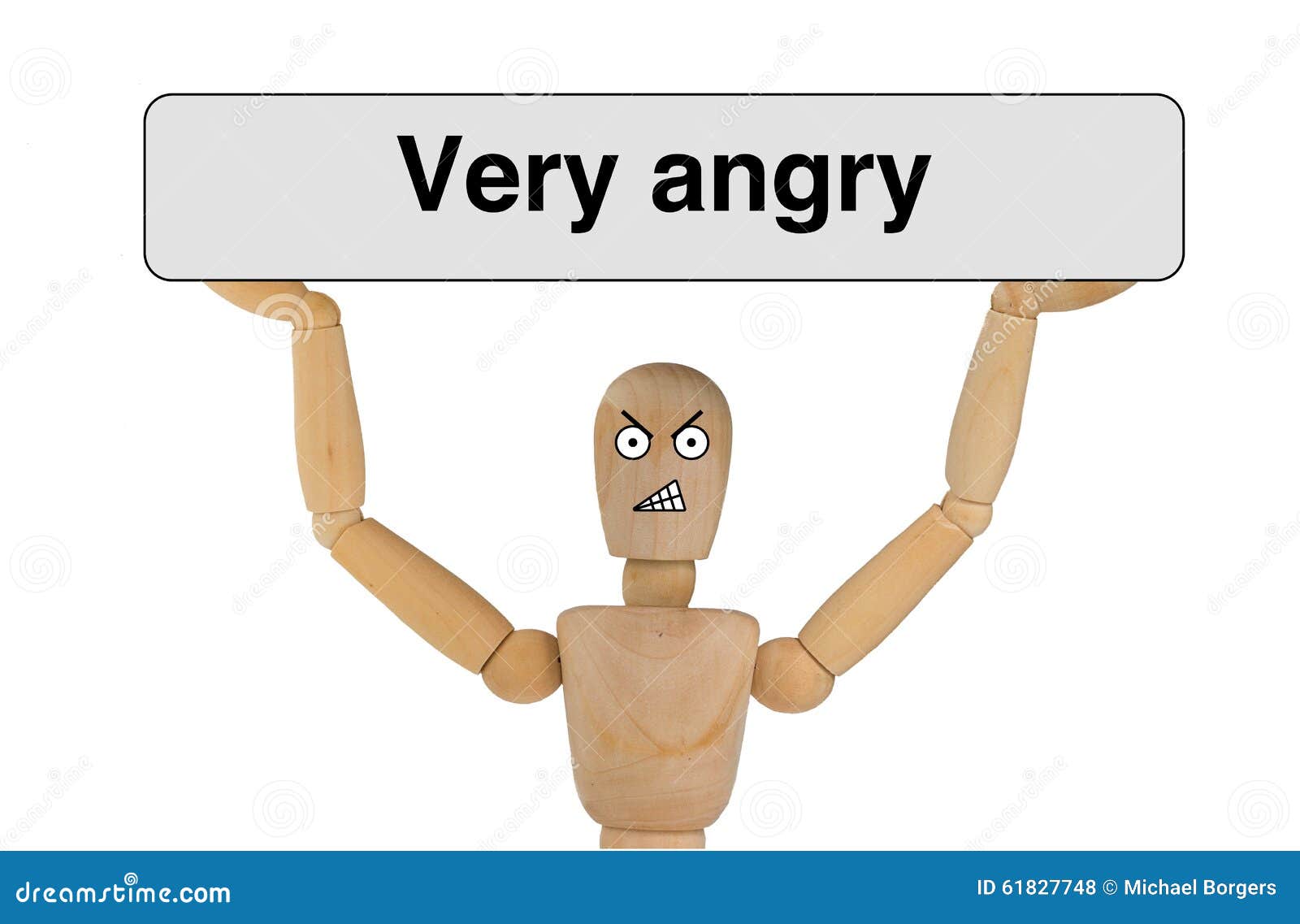 Puppet with Very Angry Face Stock Photo - Image of sign, emotion: 61827748