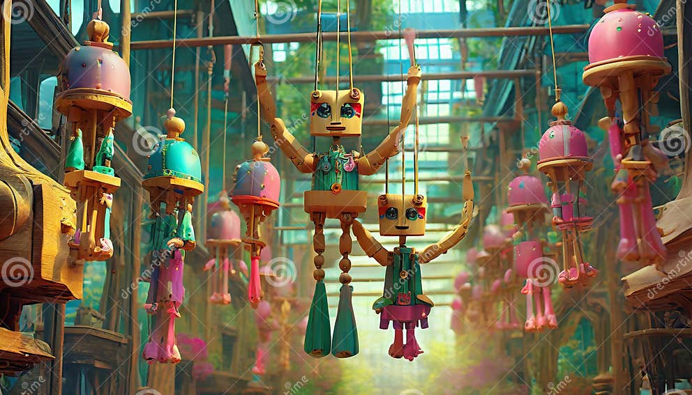 Puppet warehouse stock illustration. Illustration of festival - 317065546