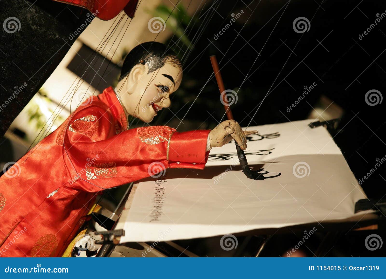 Puppet writer... stock image. Image of marionette, painter - 1154015