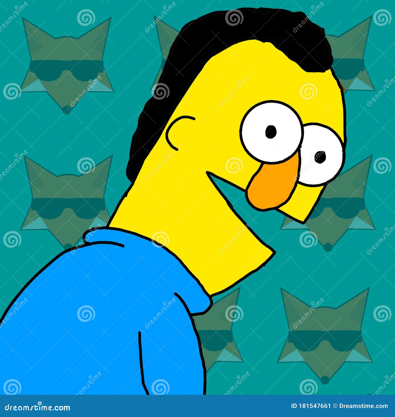 Puppet yellow funny guy stock illustration. Illustration of shape ...