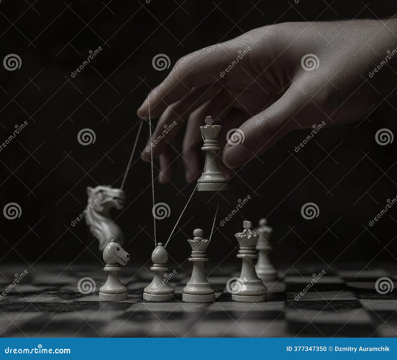 Puppeteer Hands Controlling Puppets Vector Illustration | CartoonDealer ...