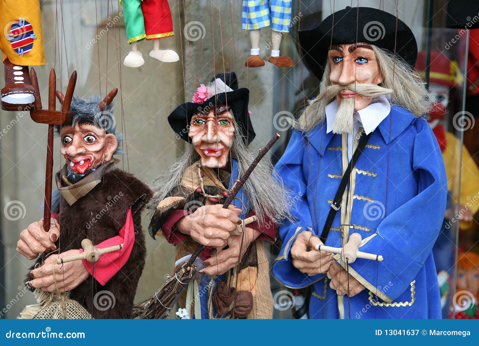 Puppets stock image. Image of cloth, europe, puppet, prague - 13041637