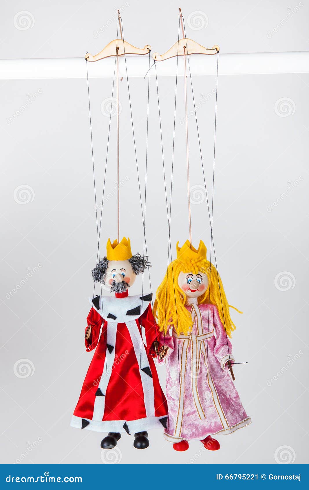 Puppets of king and queen stock image. Image of fantasy - 66795221