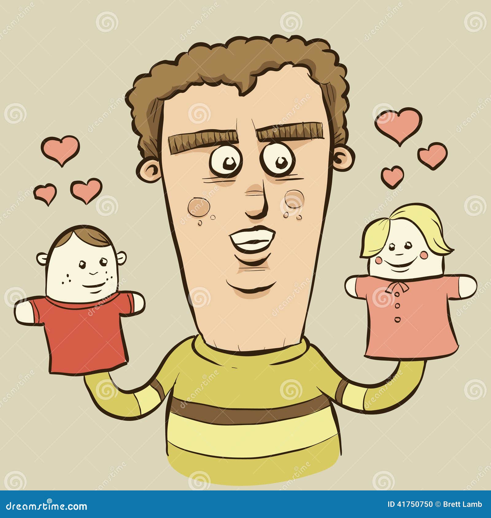 Puppets in Love stock illustration. Illustration of puppet - 41750750