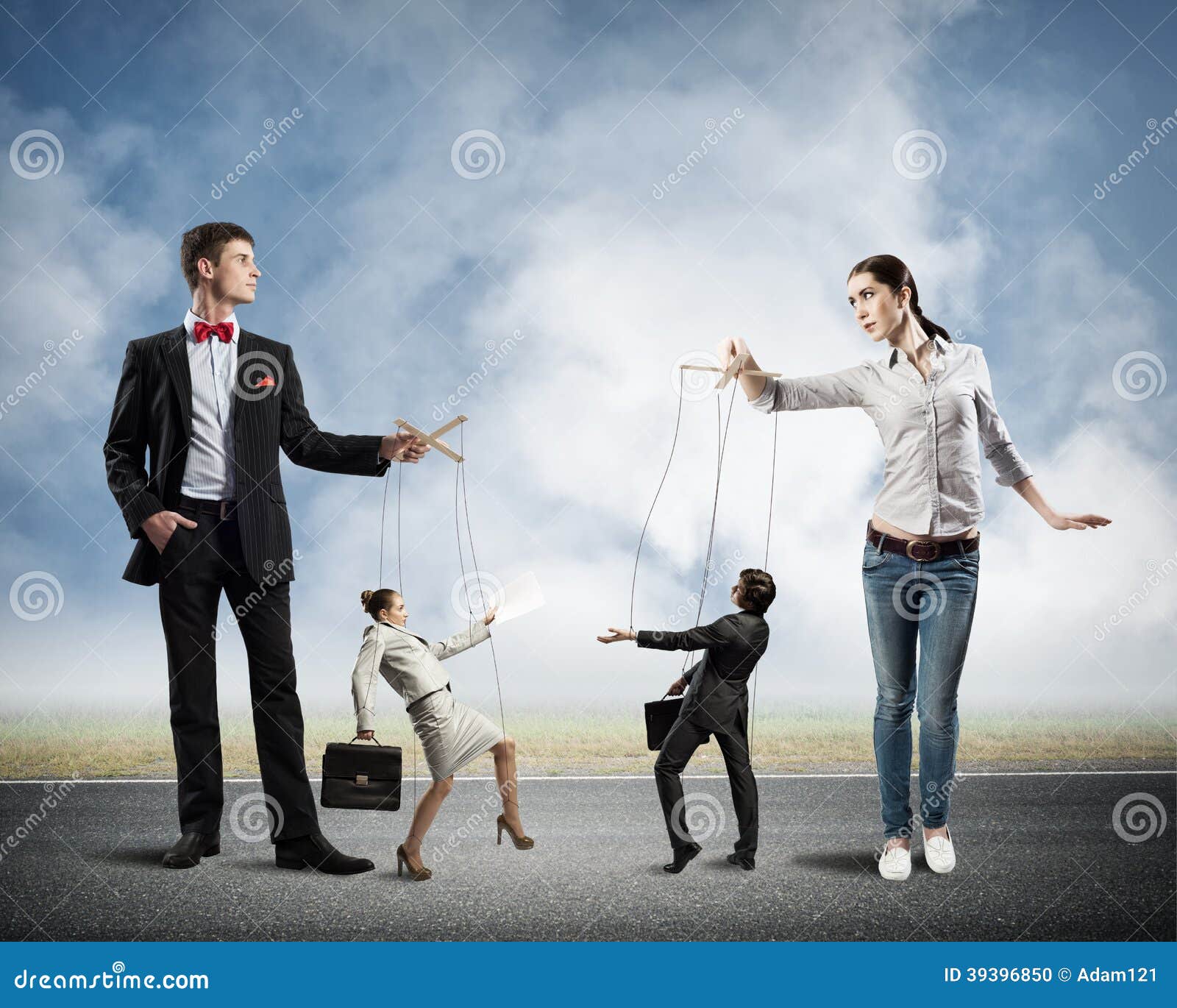 Puppets and Puppeteers Business Stock Photo - Image of dictator ...