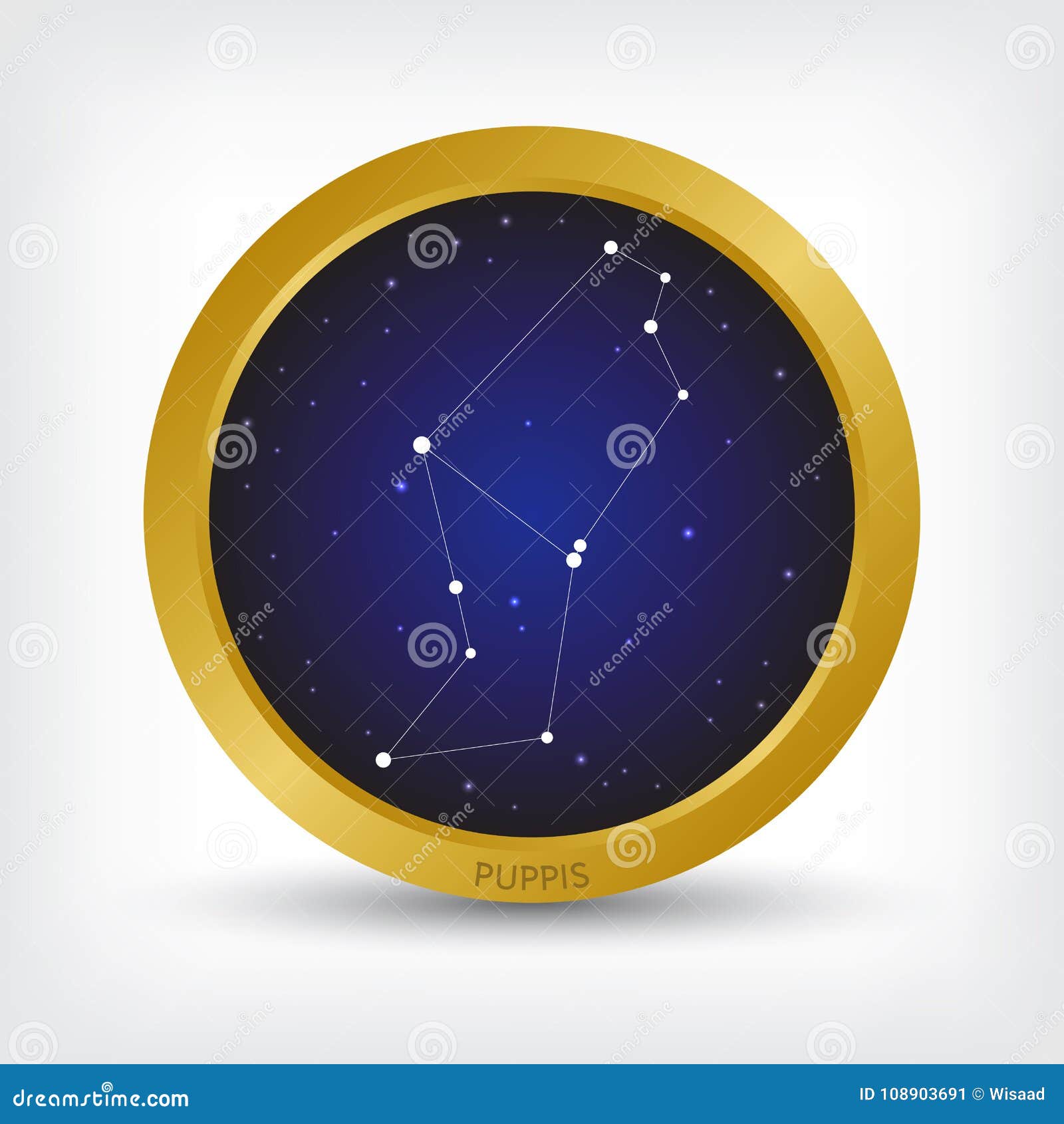 Puppis Star Constellation, Poop Deck Constellation Stock Photo ...