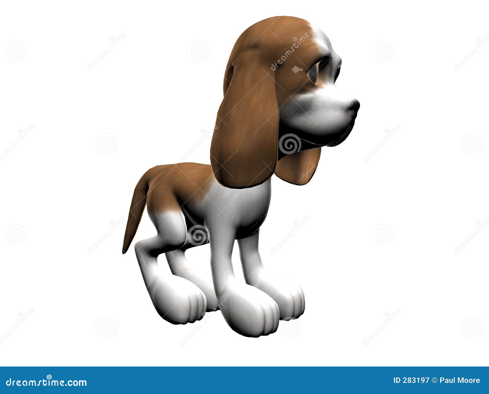 Puppy Dog Left stock illustration. Illustration of cartoon - 283197