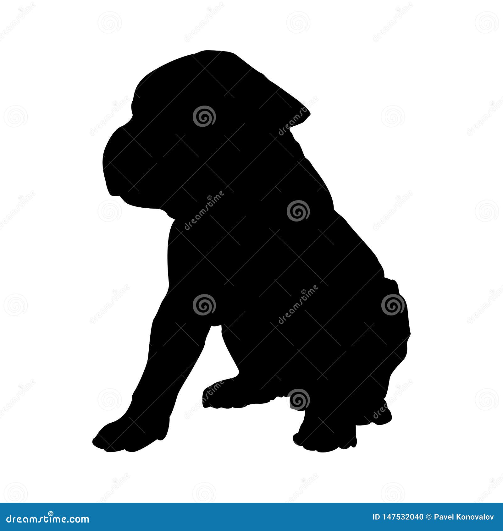 Puppy Dog Silhouette stock vector. Illustration of object - 147532040