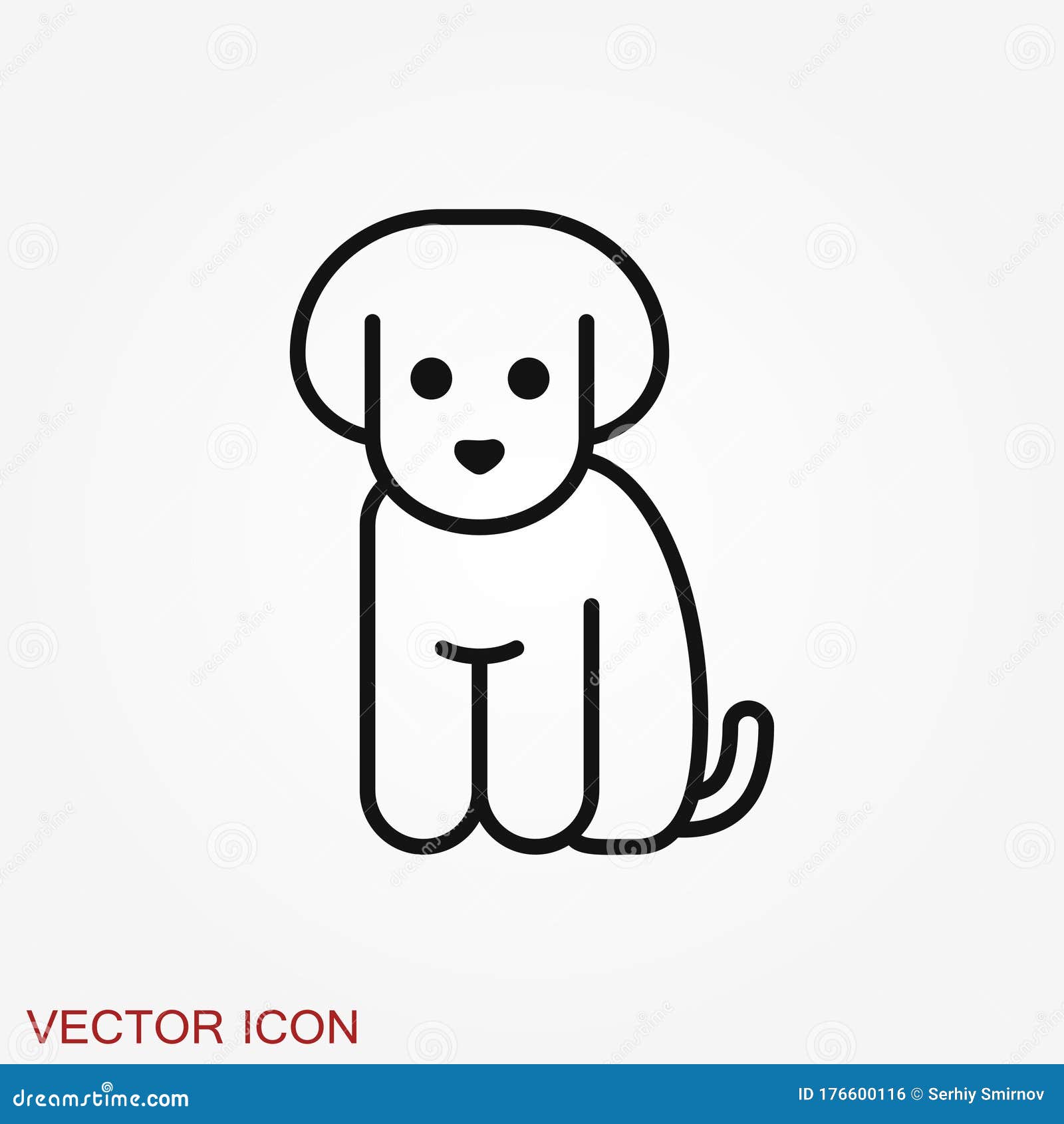 Puppy Icon. Dog Symbol. Vector Element for Your Design Stock ...