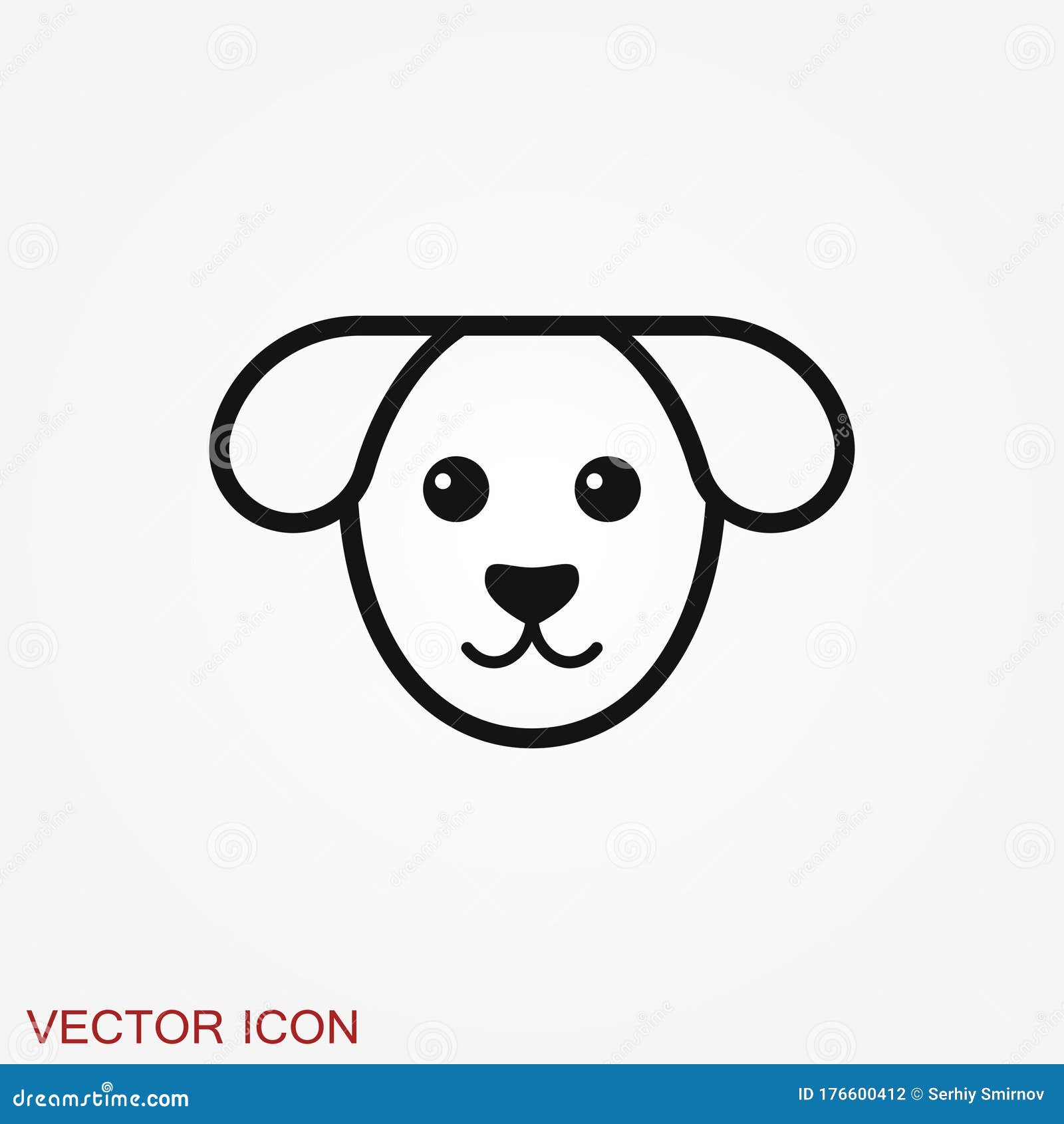 Puppy Icon. Dog Symbol. Vector Element for Your Design Stock ...