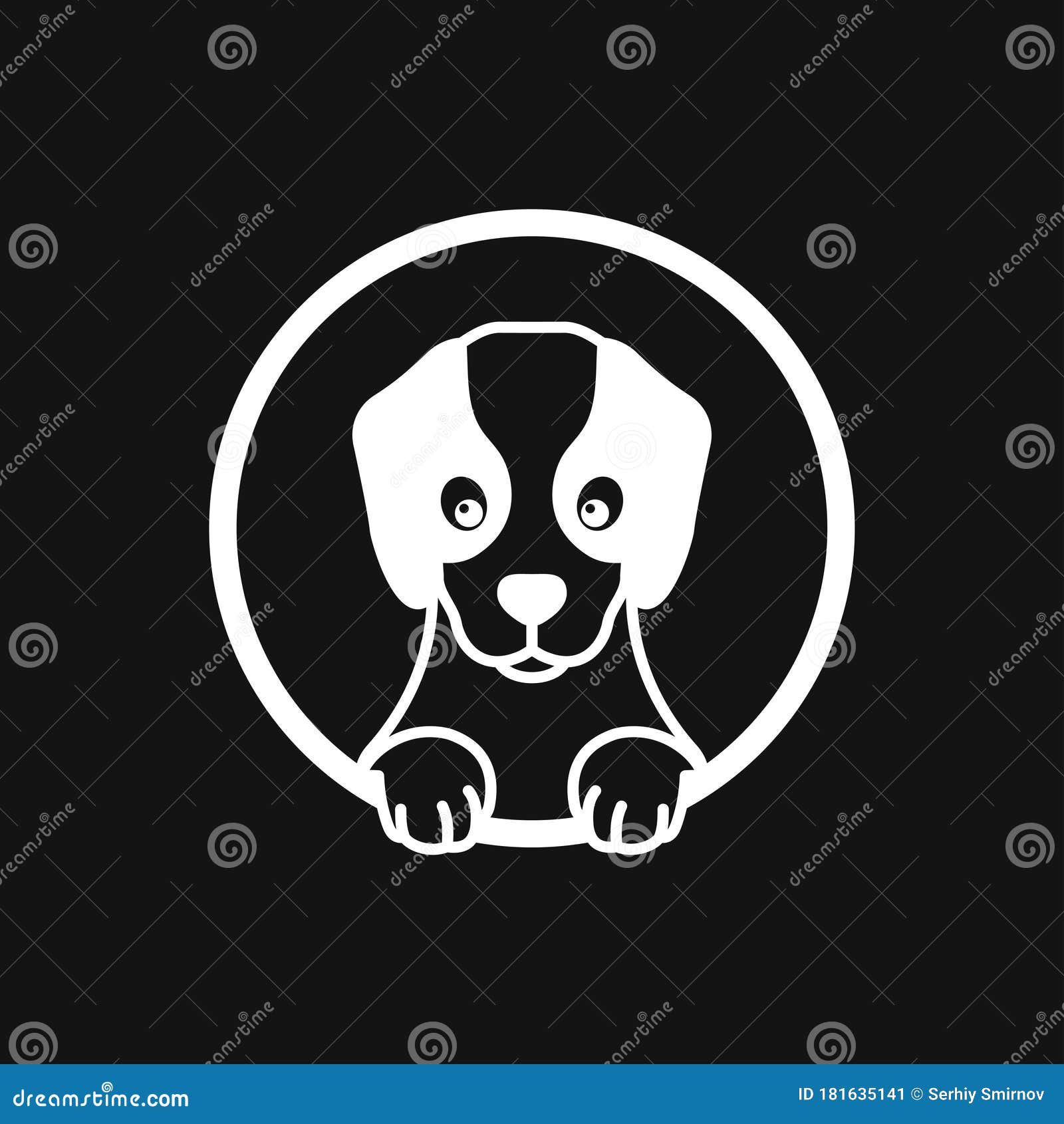 Puppy Icon. Dog Symbol. Vector Element for Your Design Stock Vector ...