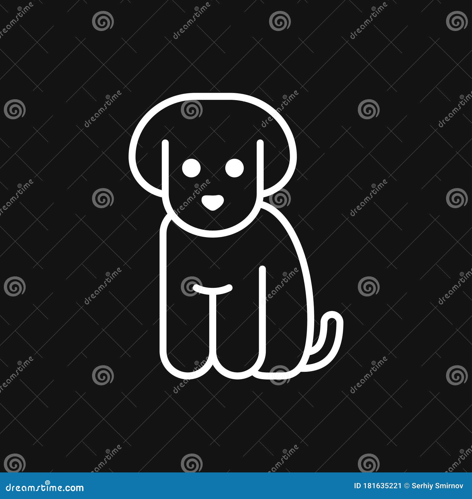 Puppy Icon. Dog Symbol. Vector Element for Your Design Stock Vector ...