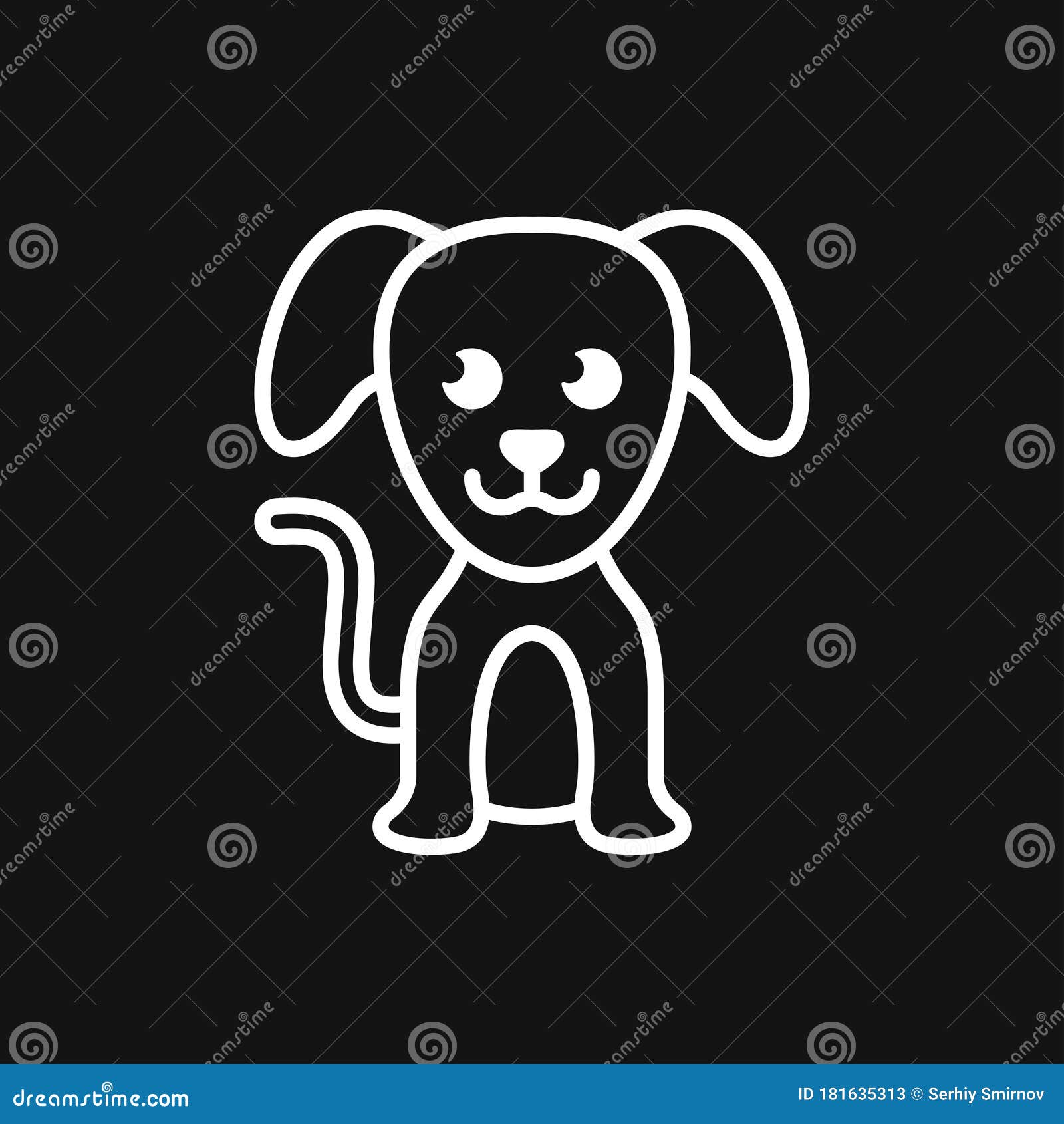 Puppy Icon. Dog Symbol. Vector Element for Your Design Stock Vector ...