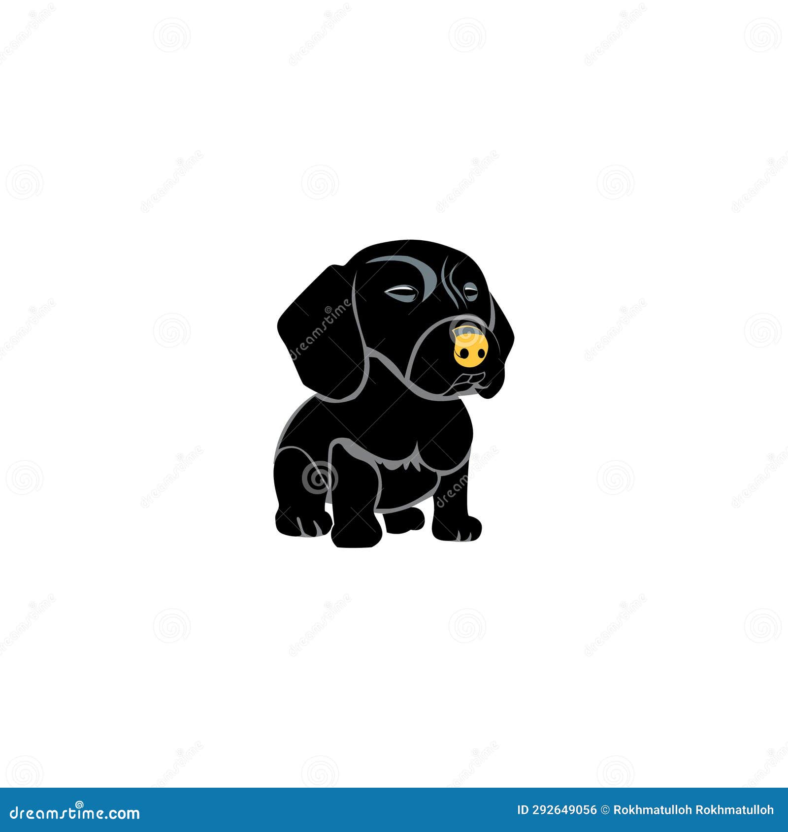 Puppy Icon Logo Black Vector Design Illustration Stock Illustration ...