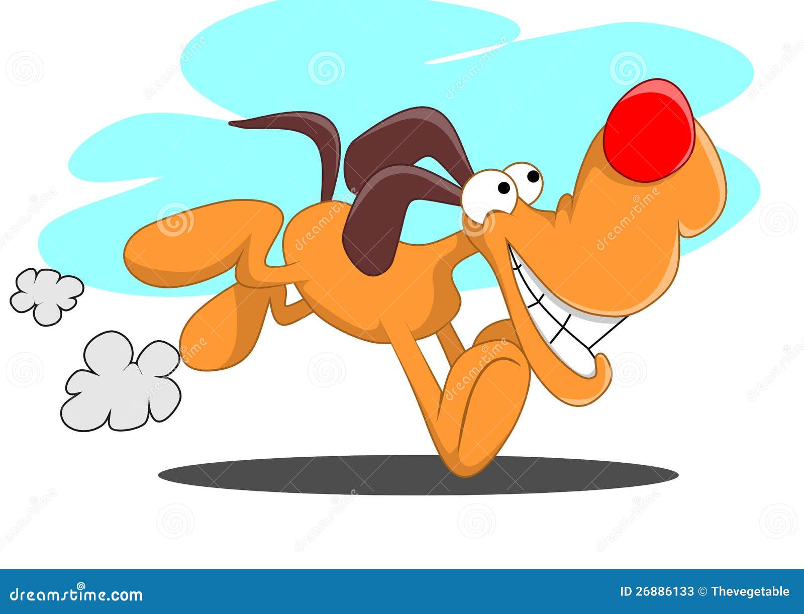 Puppy running stock illustration. Illustration of funny - 26886133