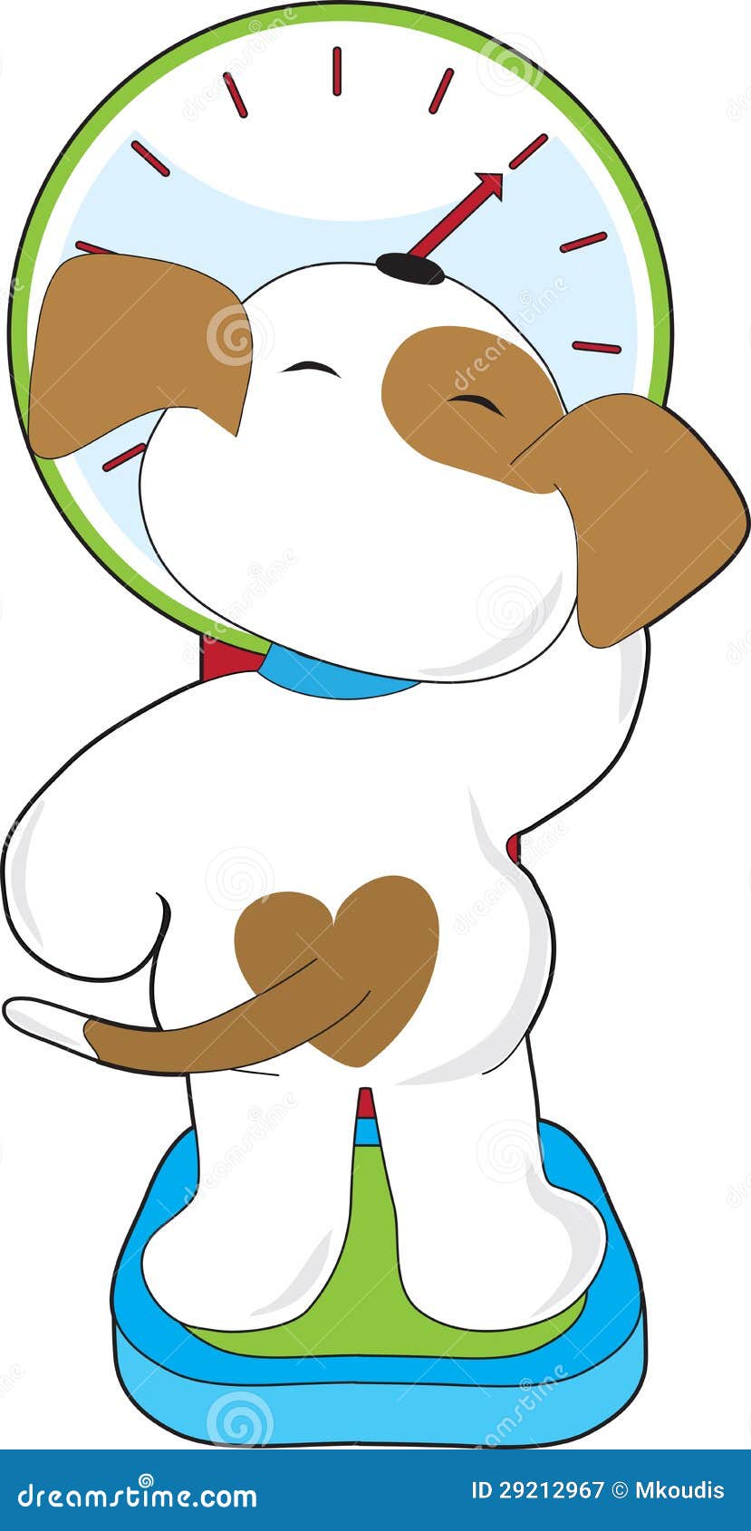 Puppy on Scale stock illustration. Illustration of weight - 29212967