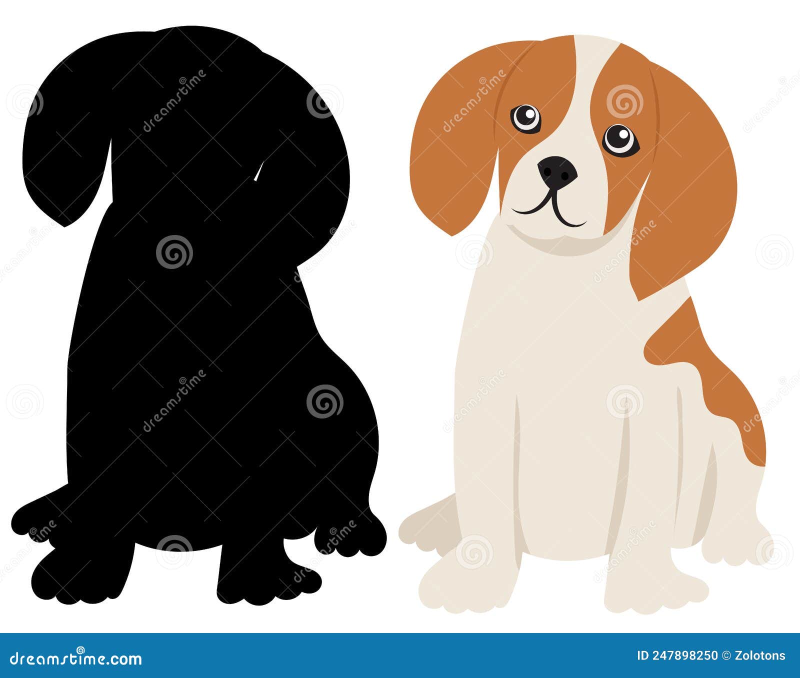 Puppy Sitting Flat Design, Silhouette, Isolated Stock Vector ... Puppy Sitting Flat Design, Silhouette, Isolated Stock Vector ...