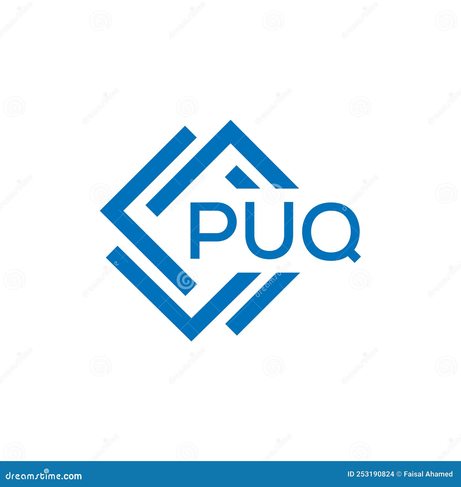 PUQ Letter Logo Design on White Background. PUQ Creative Circle Letter ...