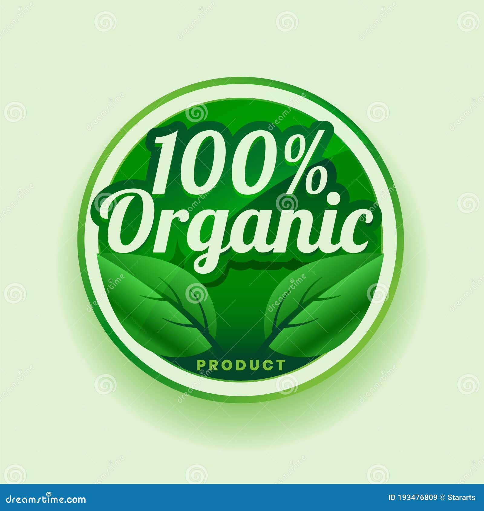 Pur and Organic Green Label Sticker Design Stock Vector - Illustration ...