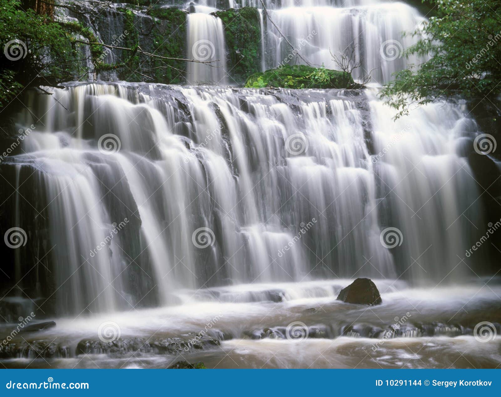 Purakaunui Falls stock photo. Image of freshness, motion - 10291144