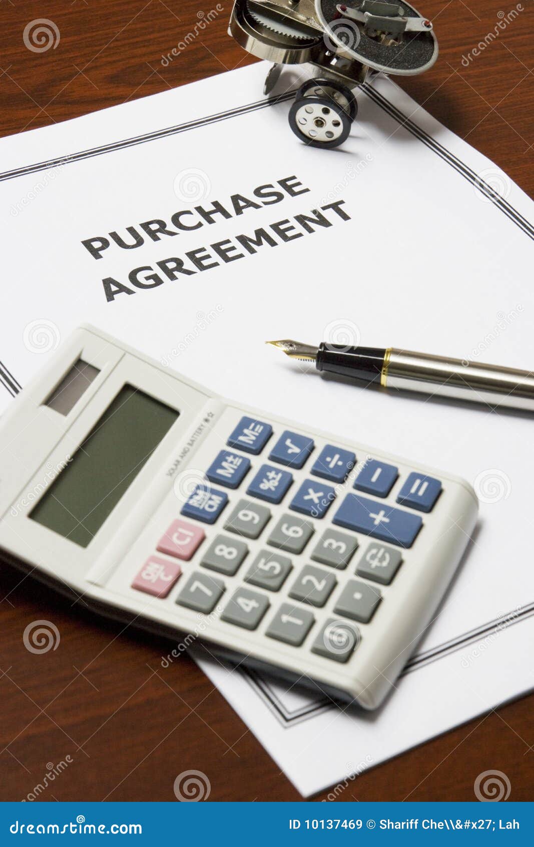 Purchase Agreement stock image. Image of contractual - 10137469