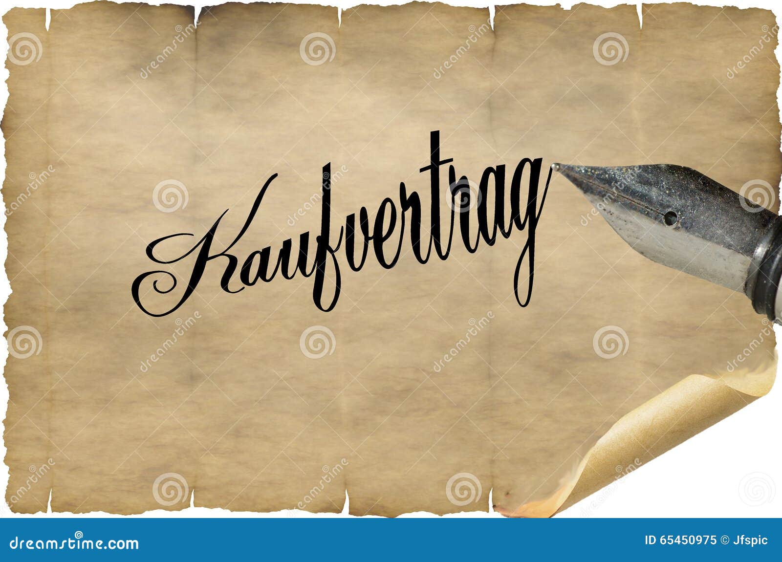 Purchase Contract in German with Pen Stock Image - Image of legal ...