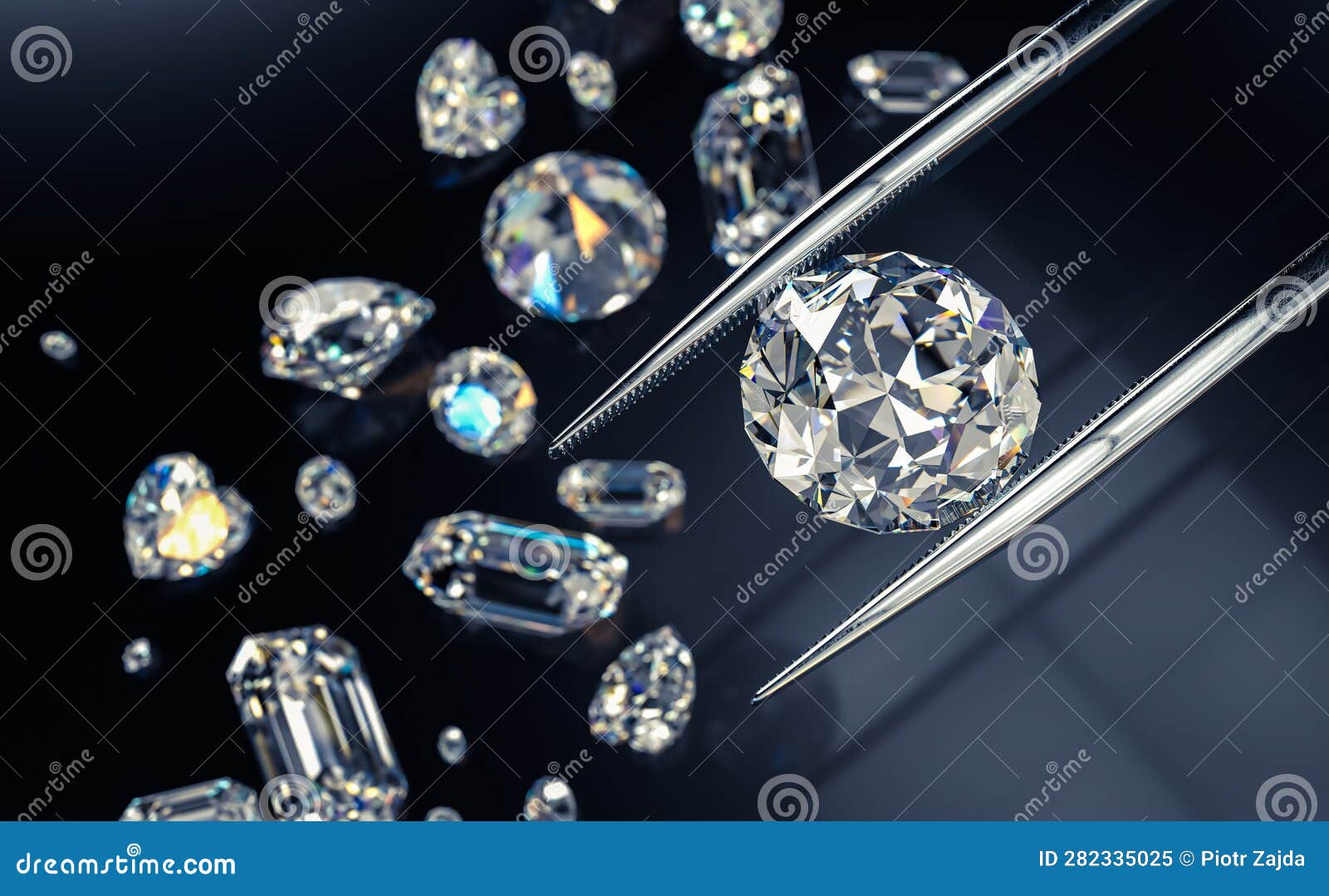 Purchase of Diamonds. Diamond Exchange. Checking Diamonds Stock ...